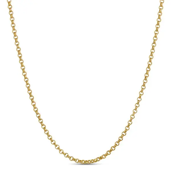 TOSCANO 14k Yellow Gold Rolo Link 18-inch Necklace - Yg