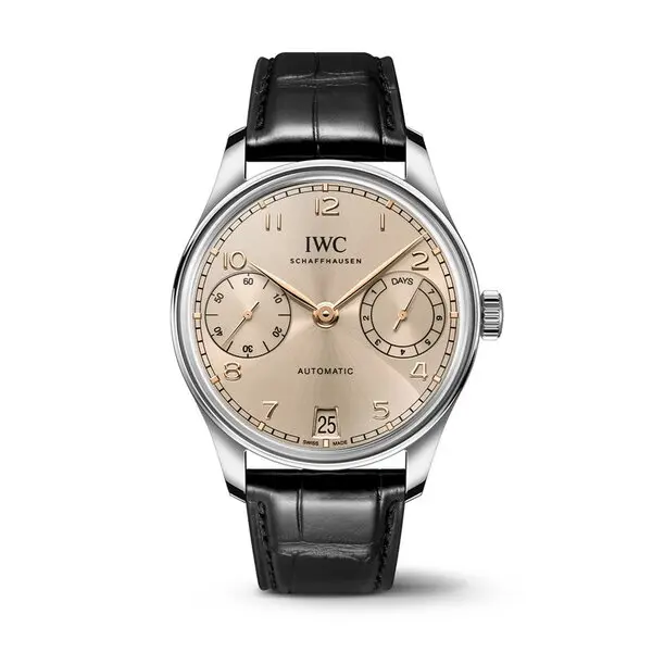 IWC SCHAFFHAUSEN Portugieser Automatic 42 Beige Dial Watch - Stainless Steel