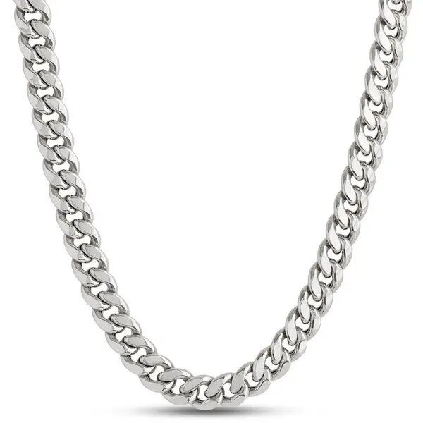 TOSCANO 24-inch Cuban Link Chain In 14k White Gold - Wg
