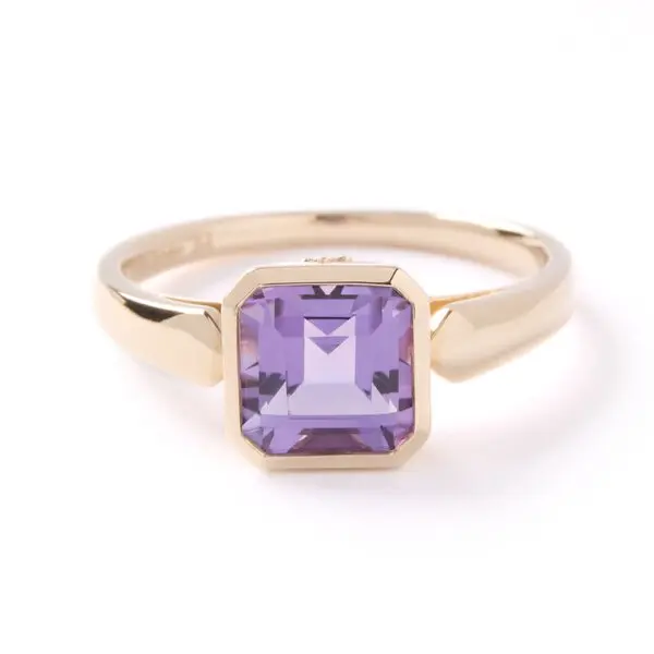 Benbridge Octagon Amethyst Ring In 14k Yellow Gold - Purple