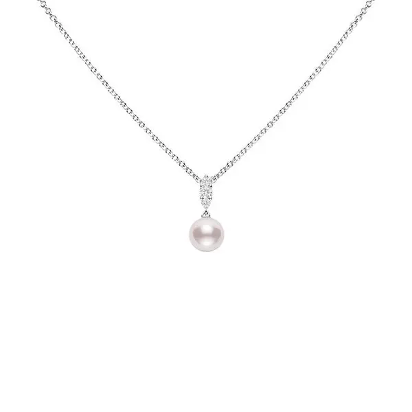 Mikimoto Morning Dew Akoya Pearl And Diamond Pendant - White