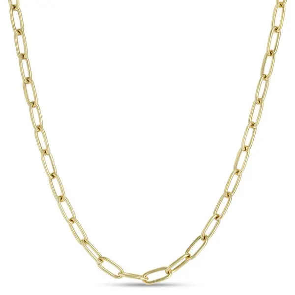 TOSCANO 14k Yellow Gold 18-inch Oval Link Necklace - Yg