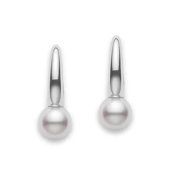 Mikimoto Classic Elegance Akoya Cultured Pearl Hoop Earrings - White