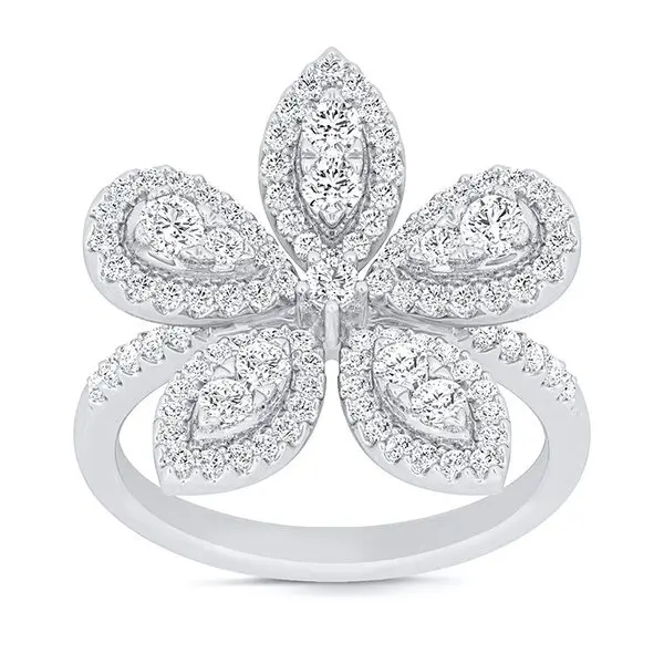 Benbridge Diamond Flower Ring - Wg