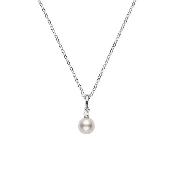 Mikimoto Akoya Pearl And Diamond Pendant - White