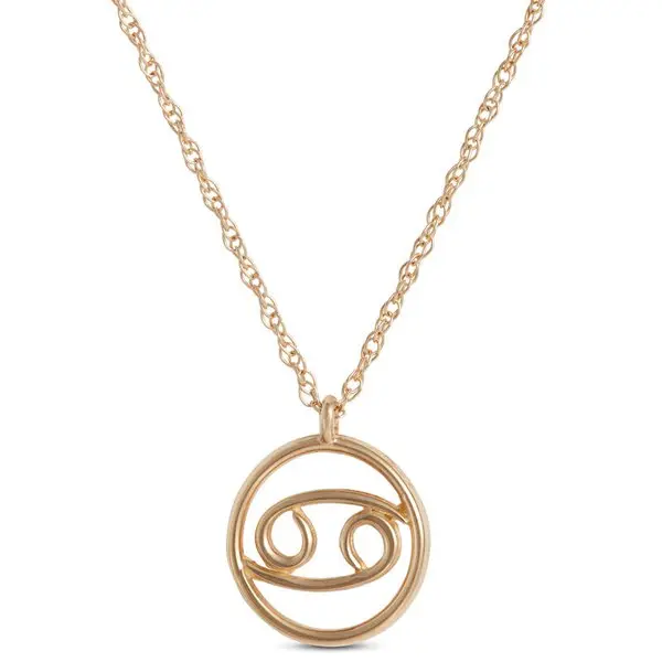 Benbridge Cancer Zodiac Sign Pendant Necklace - Yg