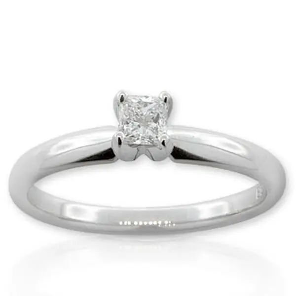 IKUMA 14k Princess Cut Diamond Solitaire Ring - Wht