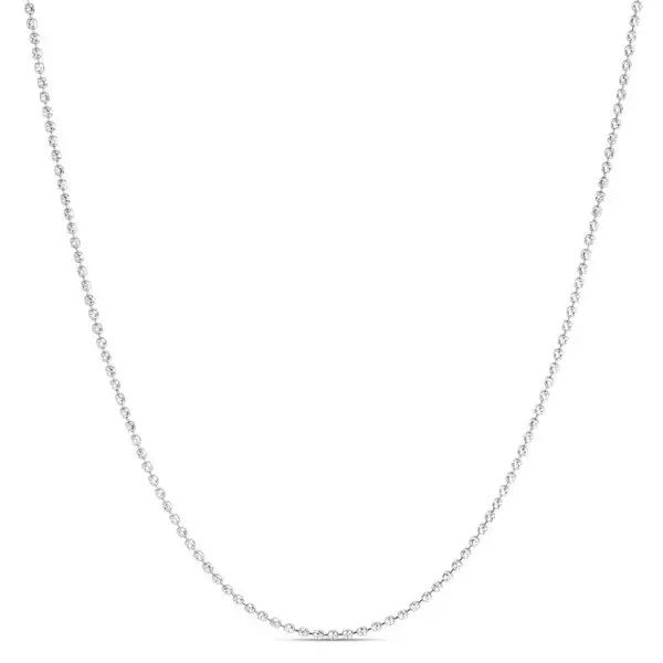 Benbridge 14k White Gold 18-inch Mooncut Bead Necklace - Wg