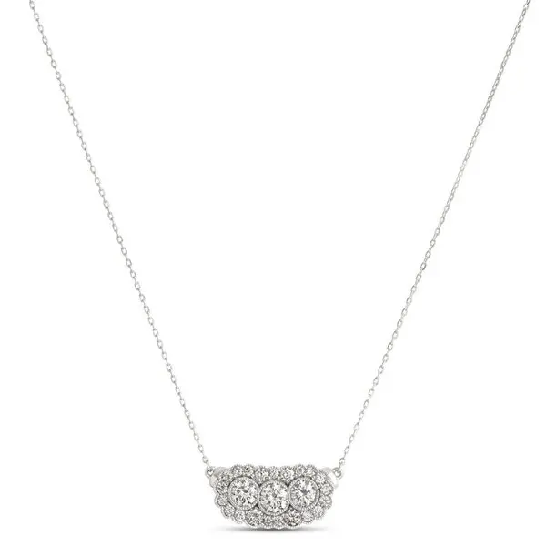 Benbridge 14k White Gold Diamond Cluster Pendant - Wg