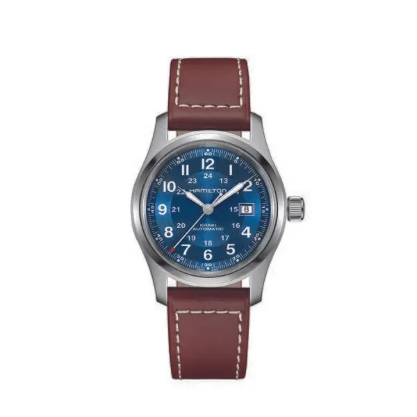 Hamilton Khaki Field Auto Blue Dial Watch - Stainless Steel