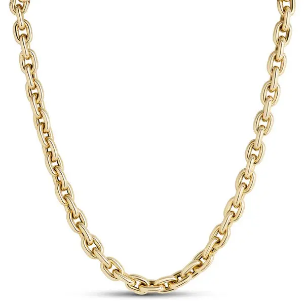 TOSCANO 14k Yellow Gold 18-inch Anchor Link Necklace - Yg