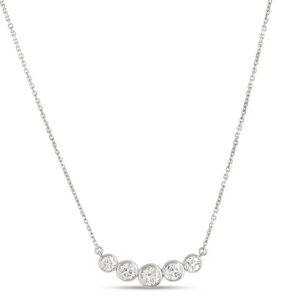 Benbridge Bezel Set Round Diamond Necklace - H-j