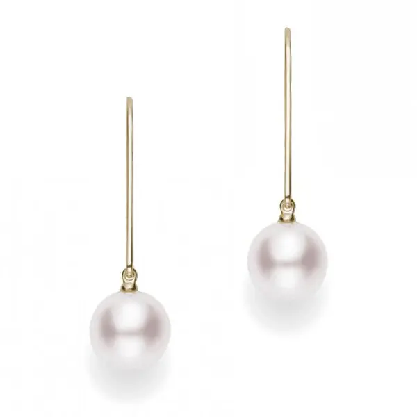 Mikimoto Akoya Cultured Pearl Drop Earrings - White