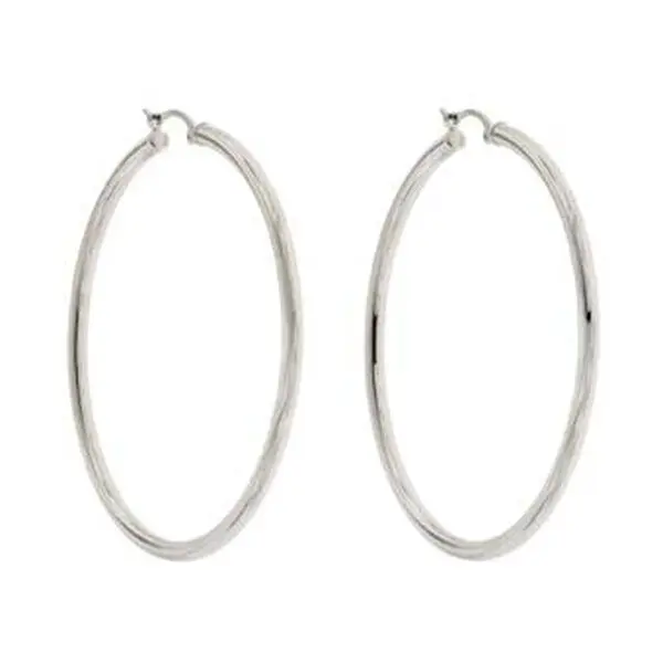 Benbridge 50mm Hoop Earrings 14k White Gold - Wg