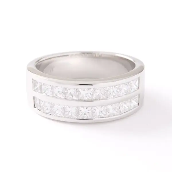 Benbridge Two-row Princess Cut Diamond Band - Plt
