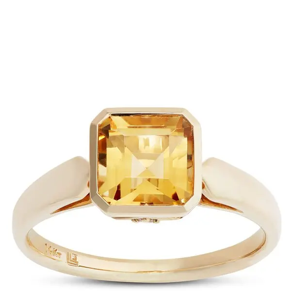 Benbridge Octagon Citrine Ring - Orange