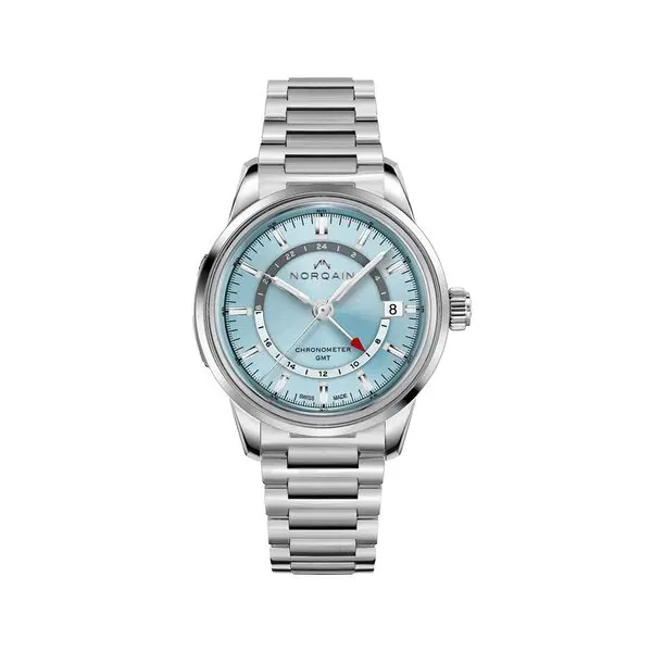 NORQAIN Freedom 60 Gmt Blue Dial Watch, 40mm - Stainless Steel