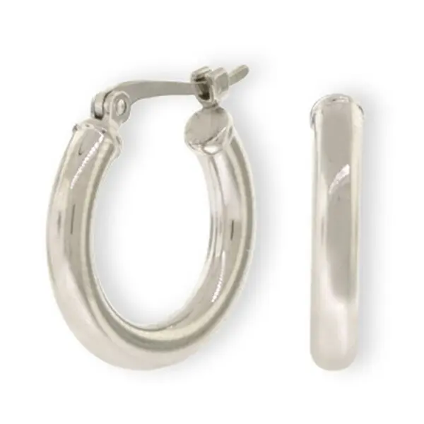 Benbridge 14k White Gold 15mm Hoop Earrings - Wg