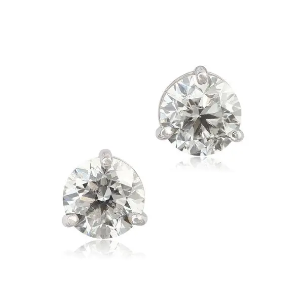 IKUMA Canadian Diamond Solitaire Earrings 14k, 1 3/8 Ctw - Wg