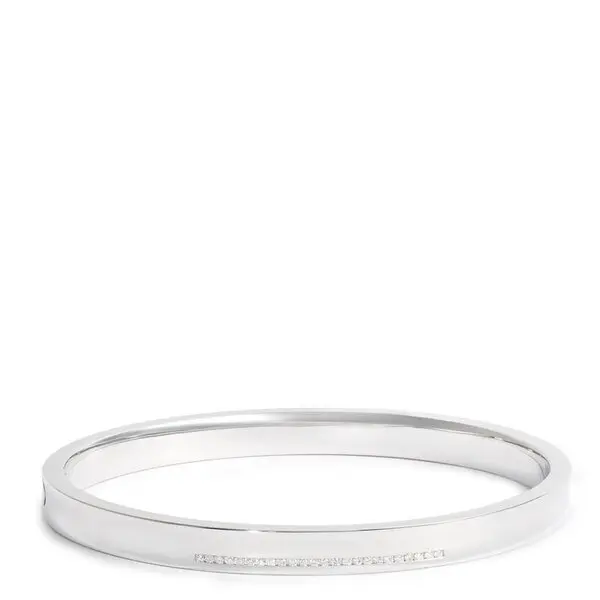 Benbridge Bangle With Channel Set Round Diamonds - H-j