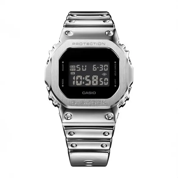 G-Shock G-steel Fine Metallic 5600 Series Gray Dial Watch - Stainless Steel
