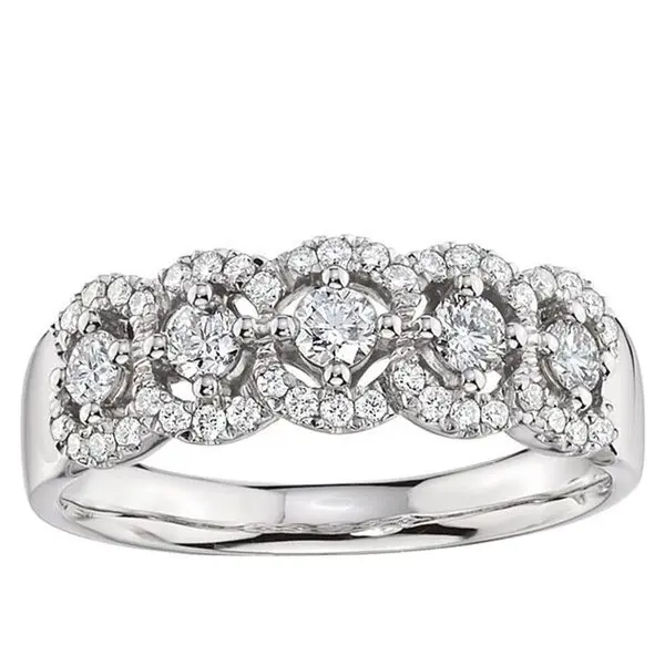 Benbridge 5-stone Diamond Halo Ring 14k - Wg