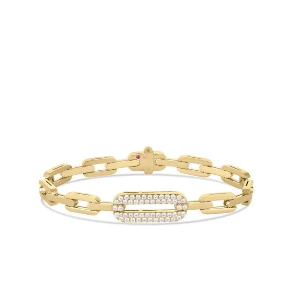 Roberto Coin 18k Yellow Gold Navarra Diamond Link Bracelet - Yg