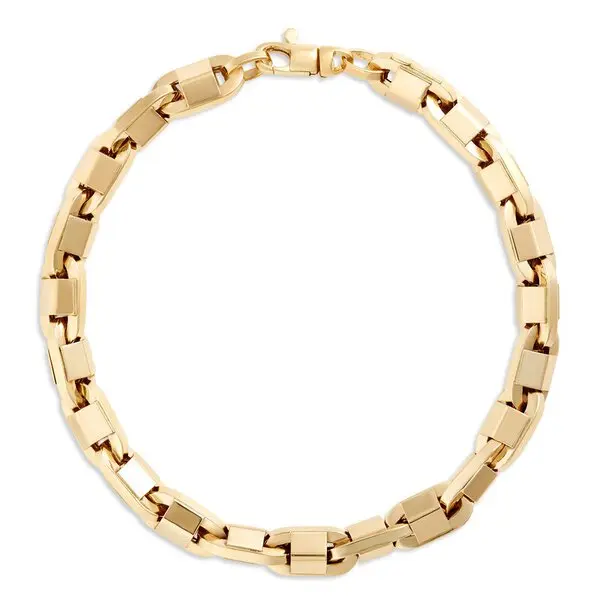 TOSCANO 14k Yellow Gold Barrel Link Bracelet 8.5-inch - Yg
