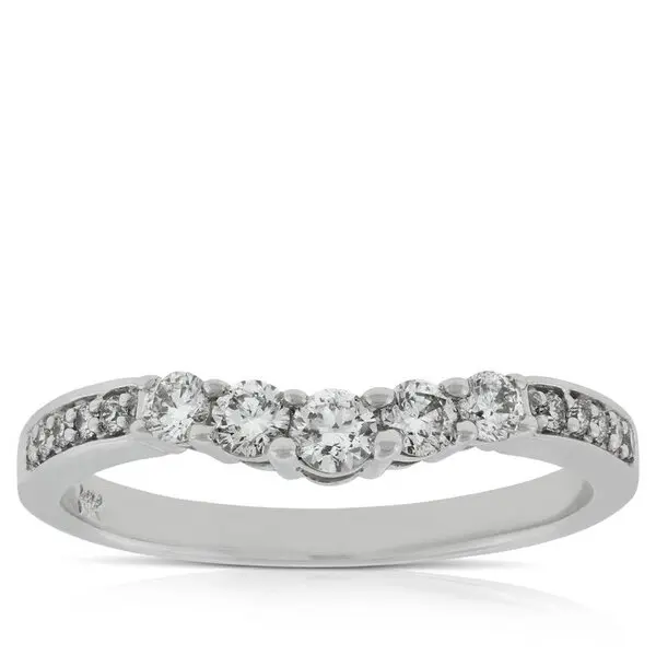 Benbridge Diamond Contour Wedding Band - Wg