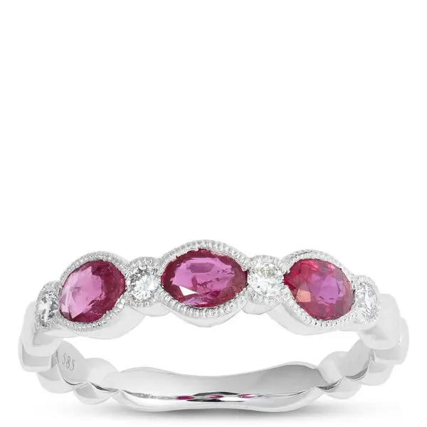 Benbridge Ruby And Diamond Ring - Red