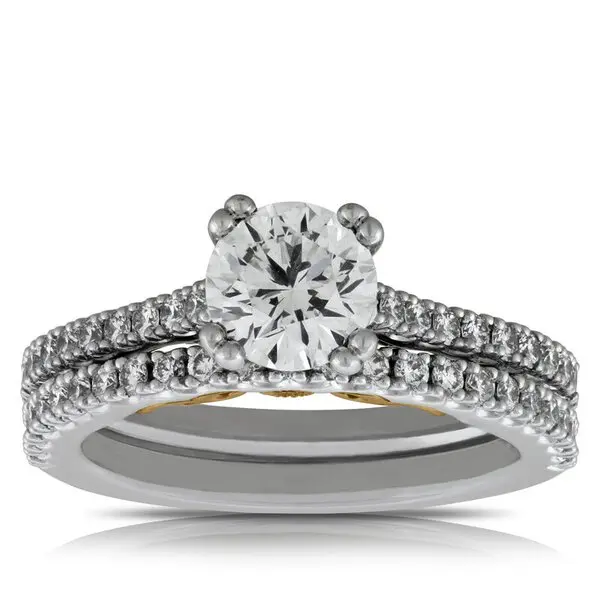 SIGNATURE Ben Bridge Diamond Two-tone 18k Bridal Set - Tt