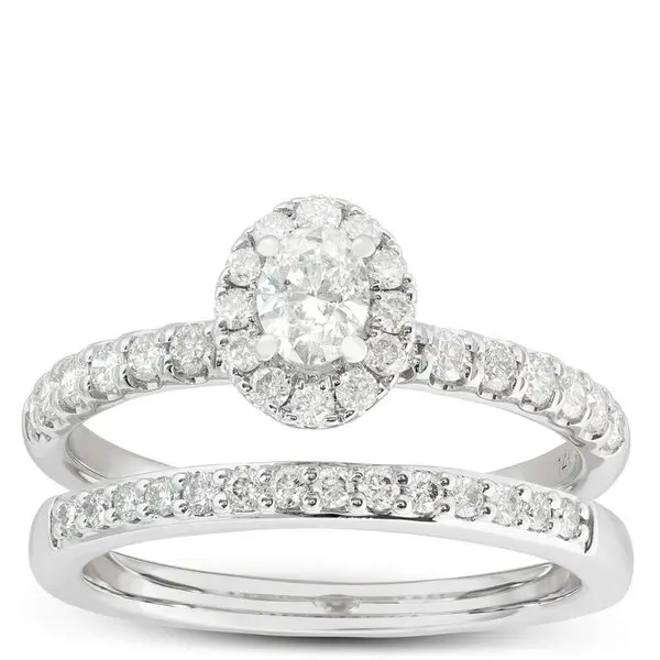 Benbridge Diamond Halo Bridal Set - Wg