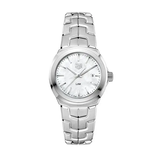Tag Heuer Link Quartz Mother Of Pearl Dial Steel Watch 32mm - Stainless Steel