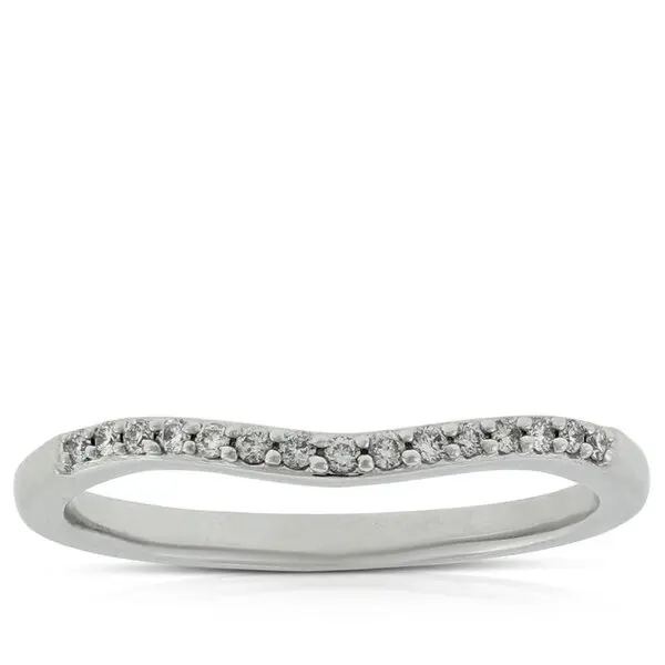 Benbridge Diamond Contour Band In 14k White Gold - Wg