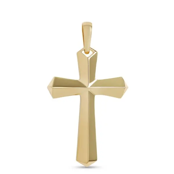 Benbridge 14k Yellow Gold Knife Edge Cross Pendant - Yg