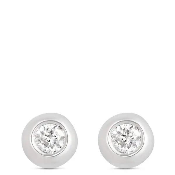 Benbridge Tiny Bezel Diamond Stud Earrings - Wg
