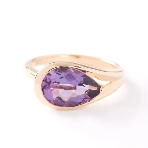 Benbridge Pear-shaped Amethyst Ring - Purple