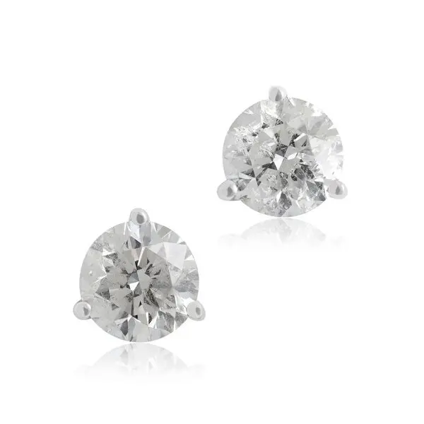 Benbridge Diamond Solitaire Stud Earrings 1 1/2 Ctw - Wg