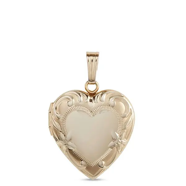 Benbridge Hand Engraved Heart-shaped Locket - Yg