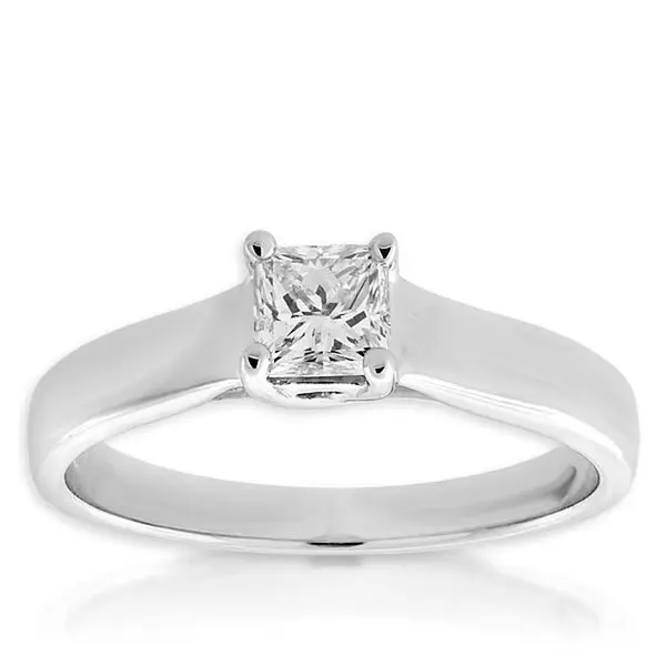 IKUMA 1/2 Ct. Canadian Princess Cut Diamond Solitaire Ring - Wht