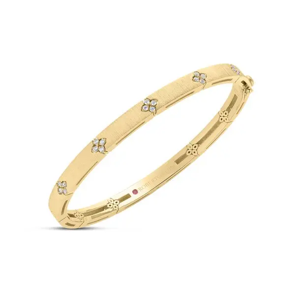 Roberto Coin 18k Yellow Gold Love In Verona Diamond Bangle - Yg