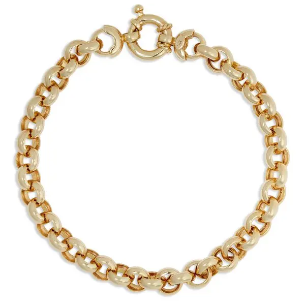 TOSCANO Rolo Chain Bracelet 14k, 7.5 - Yg