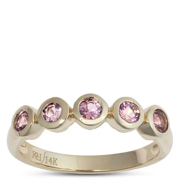 Benbridge Five-stone Tourmaline Ring - Pink
