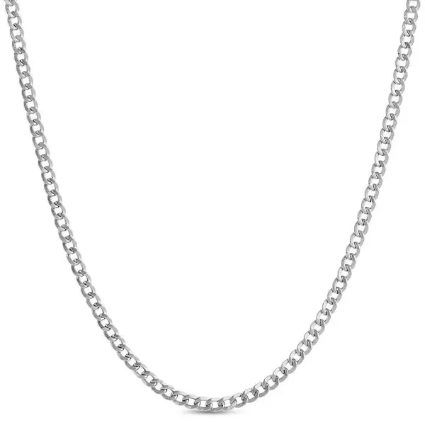 Benbridge 14k White Gold 24-in Flat Curb Chain - Wg