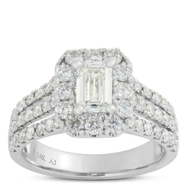 Benbridge Engagement Ring With Diamond And 14k White Gold - Wg