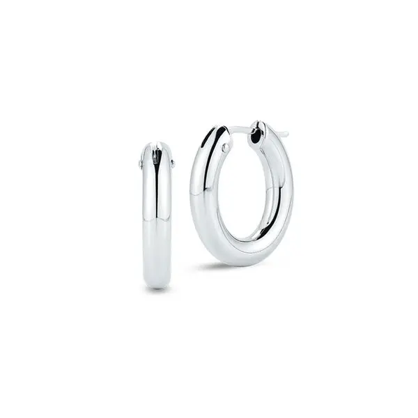 Roberto Coin 18k Gold Hoop Earrings - Wg