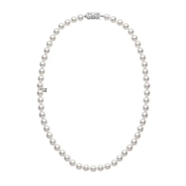 Mikimoto 18k Gold Akoya Cultured Pearl Necklace - White
