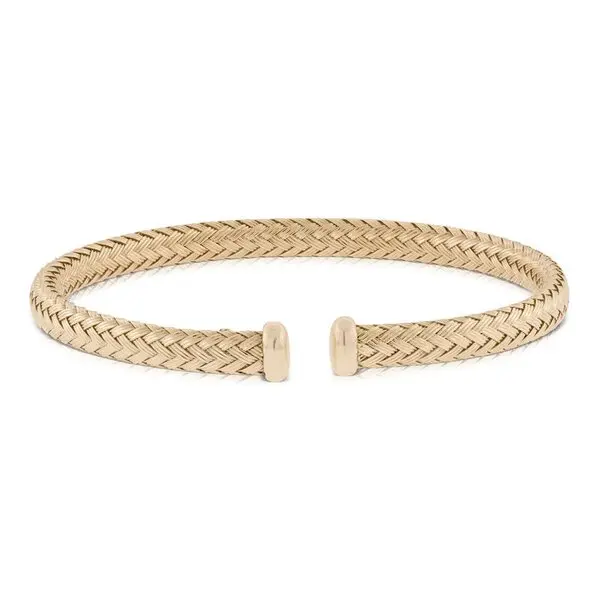 TOSCANO 14k Woven Cuff Bracelet - Yg