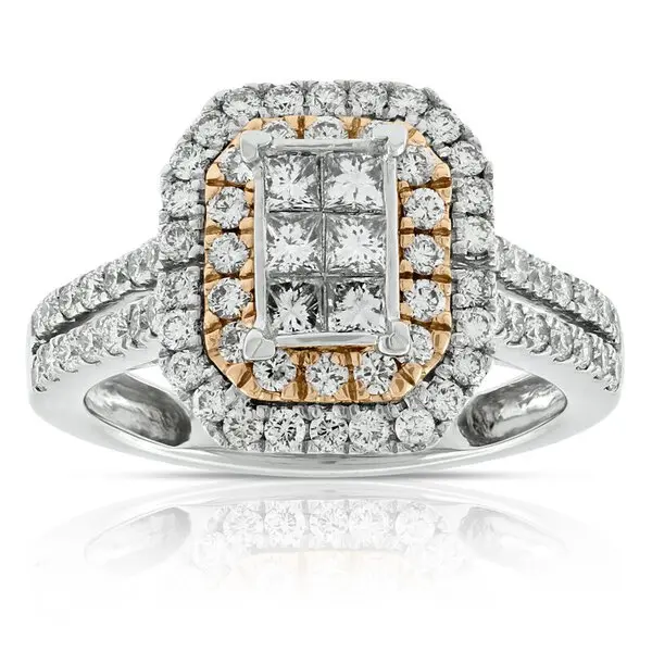 Benbridge Double Halo Diamond Ring 14k - Tt
