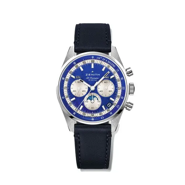 ZENITH Chronomaster Original Triple Calendar Lapis Lazuli Dial Watch 38mm - Stainless Steel